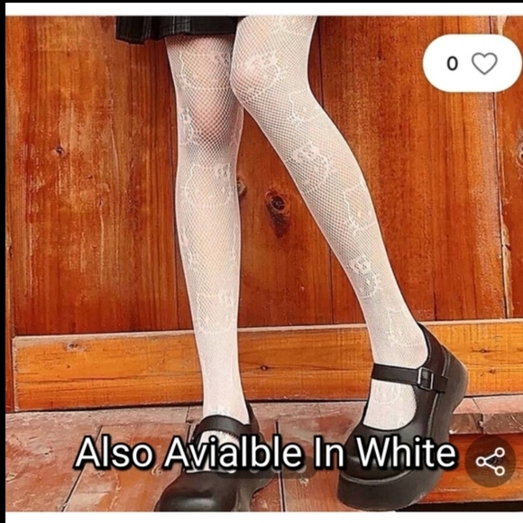 Hello Kitty | Accessories | Hello Kitty Kuromi Fishnet Tights Black ...